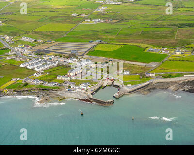 Aerial view, port of Liscannor, Liscannor Bay Liscannor, COUNTY CLARE ...