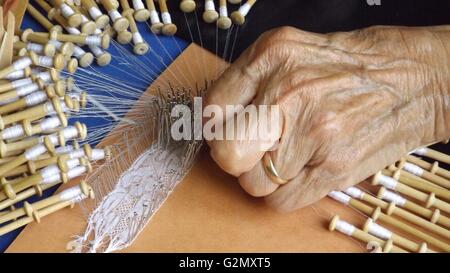 Lace Making Process 2013. Lace making at the Jerusalem Church in Bruges ...