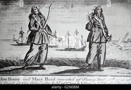 Mary Read - English female pirate holding sword. Convicted of piracy ...
