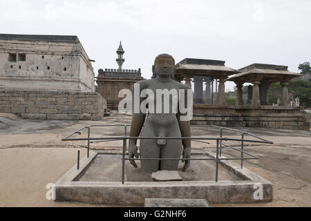 A rare statue of Bharata, brother of Bahubali, Chandragiri hill temple ...