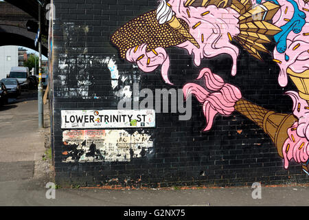 Lower Trinity Street sign, Digbeth, Birmingham, UK Stock Photo - Alamy