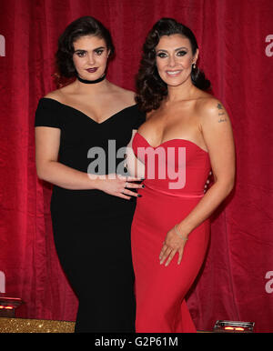 Emily Mae Cunliffe and Kym Marsh attending the British Soap Awards 2016 ...