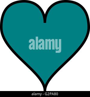 Green teal with a heart. Abstract romantic background with glowing ...