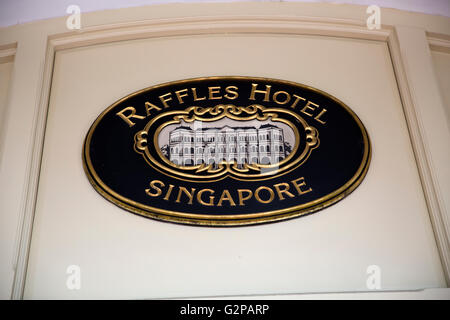 The world-famous Raffles bar in Singapore, home of the Singapore, sling ...