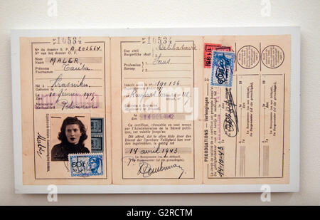 A Nazi German issued Jew identification document on display in the ...
