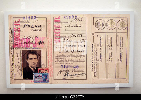 A Nazi German issued Jew identification document on display in the ...
