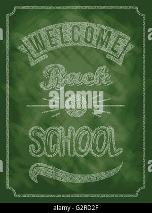 Back to school background. Vector illustration. Round pencil frame ...