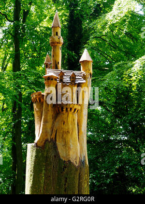 Fairy castle carved into a tree Stock Photo - Alamy