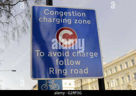 Congestion Zone Road Charging sign Stock Photo - Alamy