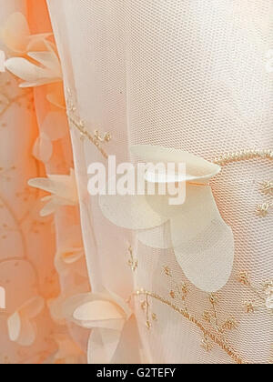 Delicate Embroidered Fabric Stock Photo - Alamy