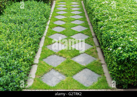 Gravel texture and strip grass as background Stock Photo - Alamy