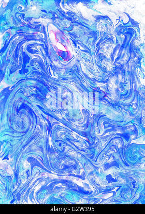 Creative ebru art background with abstract paint. Marbling texture ...