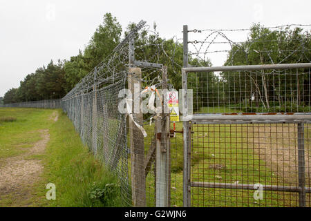 Royal Logistics Corp Deepcut Barracks perimeter fence Stock Photo - Alamy