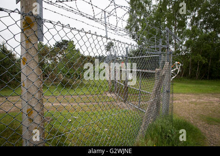 Royal Logistics Corp Deepcut Barracks perimeter fence Stock Photo - Alamy