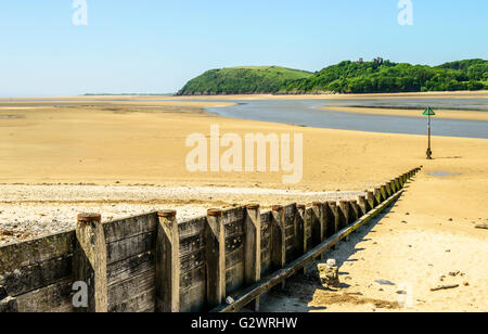 Ferryside Beach on the coast of Carmarthenshire in south Wales, in ...