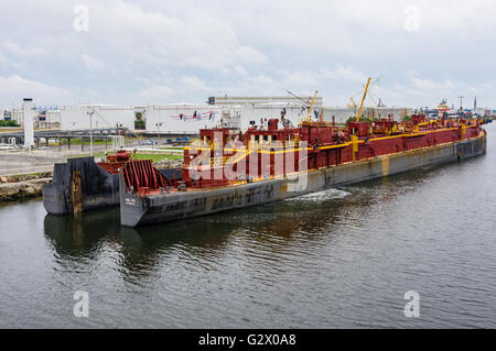 Chemical transport barge OSG 242 docked at Port of Tampa Bay. Tampa ...