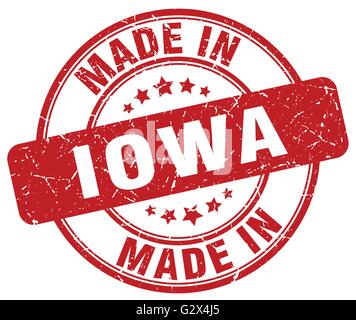 made in Iowa red grunge round stamp Stock Vector Image & Art - Alamy