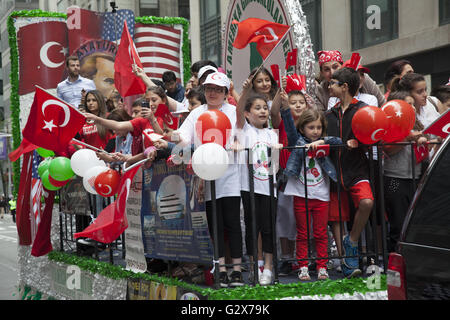 Proud Turkish Americans march in and watch the Turkish Parade in NYC ...