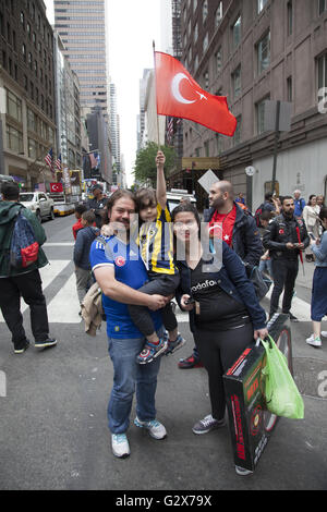 Proud Turkish Americans march in and watch the Turkish Parade in NYC ...