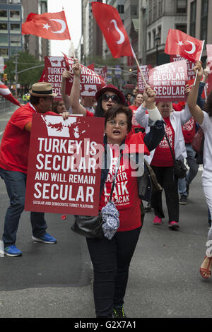 Proud Turkish Americans march in and watch the Turkish Parade in NYC ...