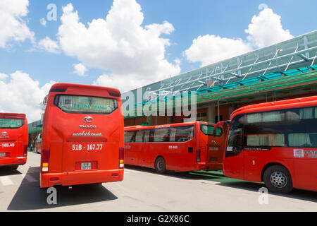 Vietnam, Saigon, bus station Stock Photo - Alamy