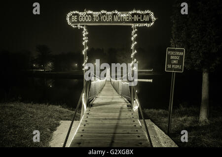 The longest swinging footbridge in the Midwest, beckons the adventurous ...