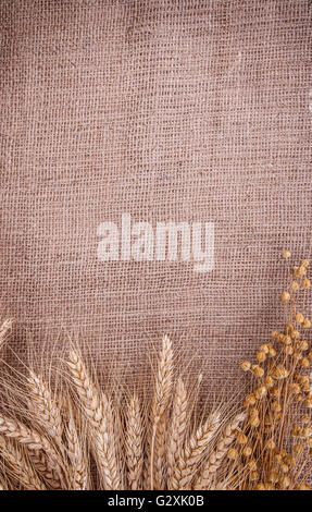 Wheat on sackcloth Stock Photo - Alamy
