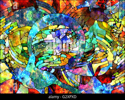 Digital Stained Glass series. Backdrop composed of colorful stained ...
