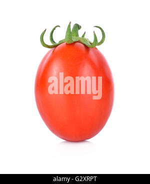 One single fresh red tomato isolated on white background Stock Photo ...