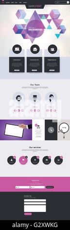 creative one page website design template with needlework elements ...