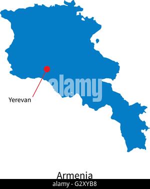 Yerevan vector map. Detailed vector map of Yerevan city administrative ...