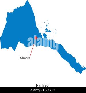 Detailed map of Asmara city, capital of Eritrea. Municipal ...