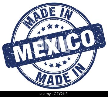 made in Mexico blue grunge round stamp Stock Vector Image & Art - Alamy