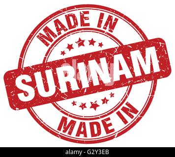 Surinam red round grunge stamp Stock Vector Image & Art - Alamy