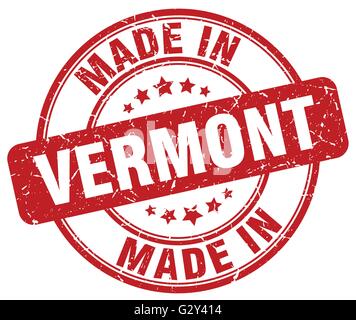 made in Vermont red grunge round stamp Stock Vector Image & Art - Alamy