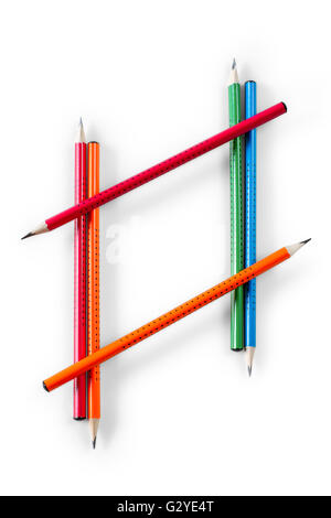 Colorful rainbow pencil color frame border background. Colorful pencil ...