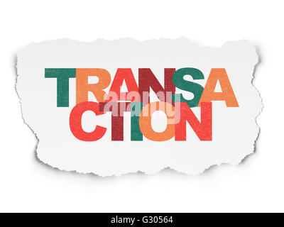 Currency concept: Transaction on Torn Paper background Stock Photo - Alamy