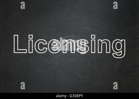 Law concept: Licensing on chalkboard background Stock Photo - Alamy