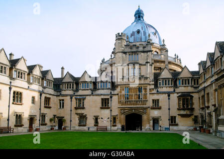 Front Quad of Brasenose college Oxford with the dome of the Radcliffe ...