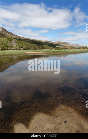 Ruins of Loch Dochart castle, lake Loch Dochart, scottish highlands ...