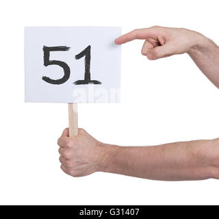 Sign with a number, 51 Stock Photo - Alamy