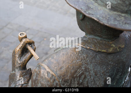 Liege, Belgium, Detailed view of the Statue of Simenon Stock Photo - Alamy