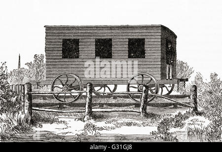 Experiment', the first passenger railway carriage, built by George ...