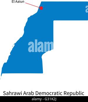 Sahrawi Arab Democratic Republic map flag vector Stock Vector Image ...