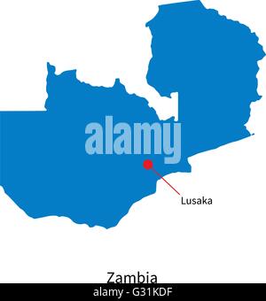 Lusaka map. Detailed map of Lusaka city administrative area. Cityscape ...