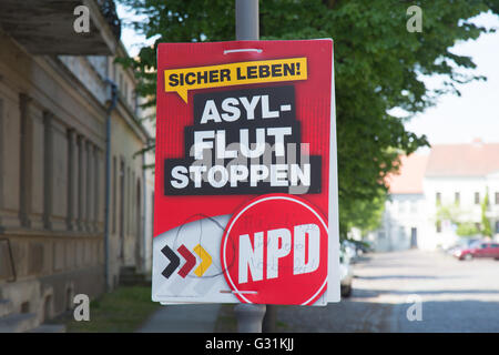 Kremmen, Germany, NPD Poster Stock Photo - Alamy