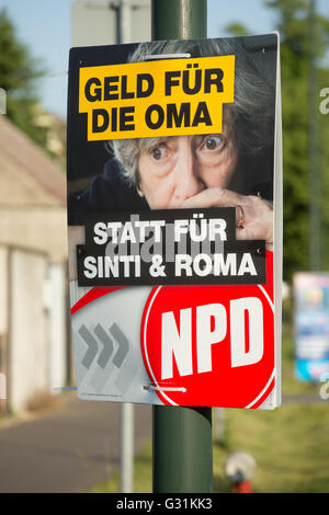 Jaenickendorf, Germany, NPD Poster Stock Photo - Alamy