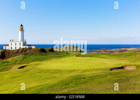 Turnberry lighthouse at the ninth hole, called Bruces Well on the newly ...