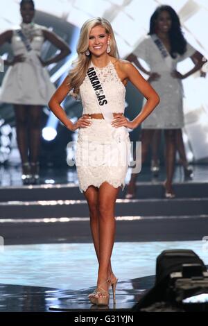 Miss Arkansas USA, Abby Floyd onstage during the Miss USA Pageant ...