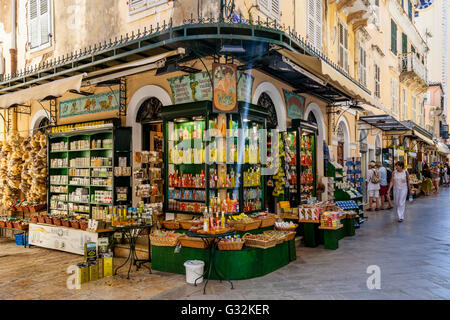 Attractive Shop Exterior, Corfu Old Town, Corfu, Greece Stock Photo - Alamy